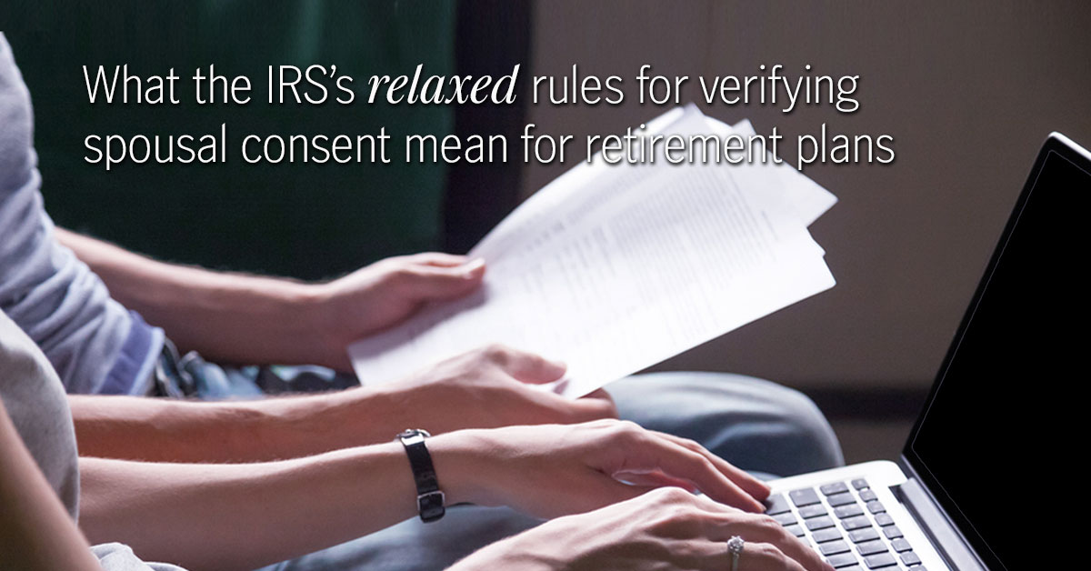 IRS Notice 2020-42 On Spousal Consent | Manulife John Hancock Retirement